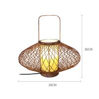 China 3500K Warm White Rattan Bamboo Table Lamp For Bedroom Switch Control for sale