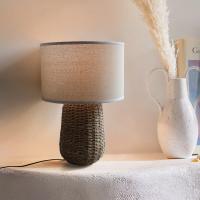 China Customized Modern Hand Woven Natural Rattan table lamp for sale