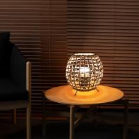 China small Creative rattan ball table lamp Rattan art rattan woven bedroom decorative table lamp for sale