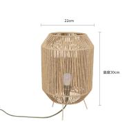 China Vintage Twine Rattan Table Lamp , Handmade Wabi Sabi Table Lamp For Homestay for sale