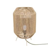China Vintage Twine Rattan Table Lamp , Handmade Wabi Sabi Table Lamp For Homestay for sale