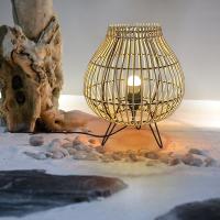 China Bedroom bedside lamp Chinese style tea room atmosphere lamp bamboo rattan table lamp for sale