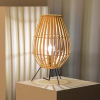 China Bedroom bedside lamp Chinese style tea room atmosphere lamp bamboo rattan table lamp for sale