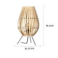 China Bedroom bedside lamp Chinese style tea room atmosphere lamp bamboo rattan table lamp for sale