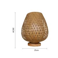 China Natural Bamboo Rattan Table Lamp Rustic Style 2700K For Hotel for sale