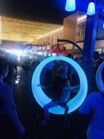 China Outdoor Entertainment colorful hanging swing chair lighting Remote Control LED Illuminated Swing for sale