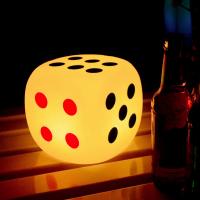 China Illuminated Outdoor LED Cube Light Dice Style 15cm 20cm 30cm IP65 Waterproof For Outdoor Events for sale
