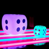 China Illuminated Outdoor LED Cube Light Dice Style 15cm 20cm 30cm IP65 Waterproof For Outdoor Events for sale