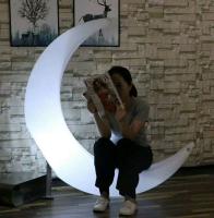 China Event decor glowing plastic led moon swing for sale