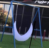 China Recreation Facilities Plastic Swings Led Moon Chair 16 Colors Changing for sale