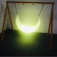 China Recreation Facilities Plastic Swings Led Moon Chair 16 Colors Changing for sale