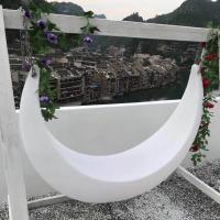 China Recreation Facilities Plastic Swings Led Moon Chair 16 Colors Changing for sale