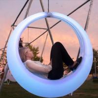 China Event Decor Glowing Plastic Led Patio Swing Light Outdoor Furniture for sale