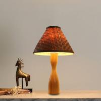 China Customized  Bamboo Bedside Table Lamp 2700K Soft Warm White For Home Decor for sale