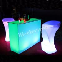 China Illuminated Lighted Cocktail Tables , LED Light Up Tables For Night Club Lounge for sale