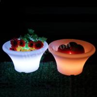 China PE Plastic LED Ice Bucket 16 Colors Changing With Rechargeable lithium battery for sale
