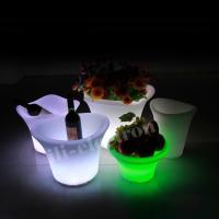 China PE Plastic 16 Colors Changing Christmas Decor LED Light Flower Pot Remote Control Multifunctional for sale