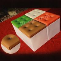 China Multifunctional LED Ice Bucket Square Shape PE Plastic Material With Leather Lid for sale