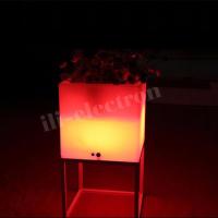 China Outdoor Waterproof Light Up Ice Bucket Square With Metal Stand for sale
