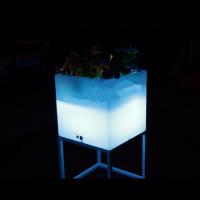 China Outdoor Waterproof Light Up Ice Bucket Square With Metal Stand for sale