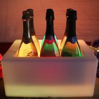 China 16 Colors Changing PE Plastic LED Ice Bucket IP65 Water Resistant For Beer Champagne for sale