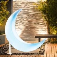 China PE Material Pool Glow Lights Outdoor Crescent Moon Shaped For Valentine'S Day Theme Decoration for sale