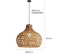 China Wabi-Sabi Rattan Chandelier Art Lamps Hand Woven Rattan Latern For Garden for sale