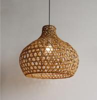 China Wabi-Sabi Rattan Chandelier Art Lamps Hand Woven Rattan Latern For Garden for sale