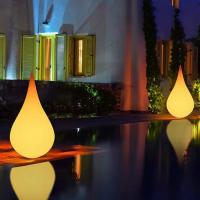 China Wireless Outdoor Waterproof Plastic Standing Water Drop Floor Lamp For Event Decoration for sale