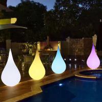 China Wireless Outdoor Waterproof Plastic Standing Water Drop Floor Lamp For Event Decoration for sale
