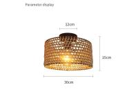 China Industrial Style Retro Hallway Balcony Creative Personality Pendant Lamp Woven Ceiling Light for sale