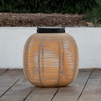 China Outdoor Rattan Decorative Portable Waterproof Floor Lamp Solar Garden Light for sale