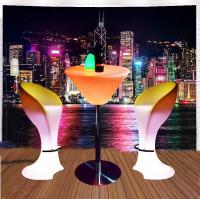 China Glowing LED Bar Furniture Light Up Cocktail Table And Chairs Illuminated Waterproof LED Bar Table Led Furniture for sale
