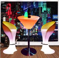 China Glowing LED Bar Furniture Light Up Cocktail Table And Chairs Illuminated Waterproof LED Bar Table Led Furniture for sale
