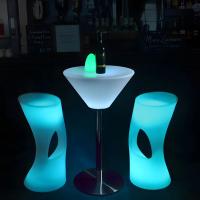 China Glowing LED Bar Furniture Light Up Cocktail Table And Chairs Illuminated Waterproof LED Bar Table Led Furniture for sale