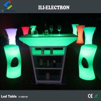 China PE Plastic LED Cocktail Table With Strobe Lighting Modes And Powered By Rechargeable Lithium Battery for sale