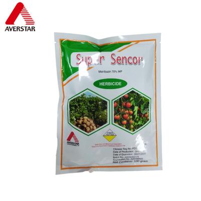 China Herbicide Metribuzin 70% WP  Applicable Crops: Soybeans, Potatoes, Tomatoes for sale