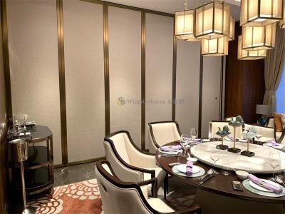 China 80mm Thickness Sliding Partition Wall - 2000-6000mm Height, Class A Fire Rated for Conference Rooms for sale