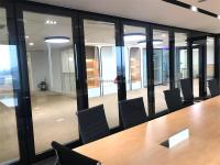 China Wiighirshman 10mm Movable Glass Partition Walls with Sound Insulation - Customizable Width & Height for Office & Commercial Spaces for sale