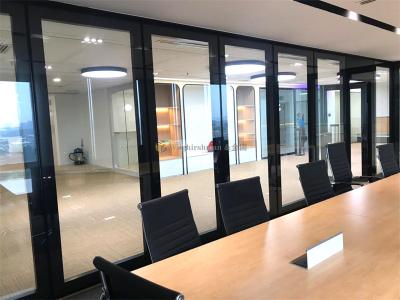 China Wiighirshman 10mm Movable Glass Partition Walls with Sound Insulation - Customizable Width & Height for Office & Commercial Spaces for sale