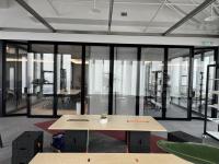China Glass Retractable Soundproof Wall with Aluminum Alloy Frame and Fireproof Properties for Office Partition Systems for sale