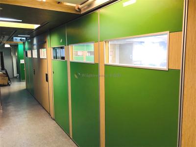 China Wiighirshman Soundproof Partition Wall - 80mm Thick, 1200x2400mm Panel Size, Class A Fire Rated Foldable Room Divider for sale