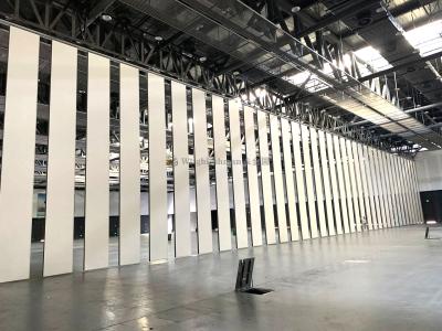 China Custom Soundproof Folding Partition Wall 2000-6000mm Height with Double Rubber Seals and Aluminum Frame for sale