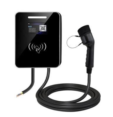 China TYPE1 RDC Home Electric Car Charger 16A 32A OCPP Level2 Wall Mounted EV Charging With Free Bluetooth for sale