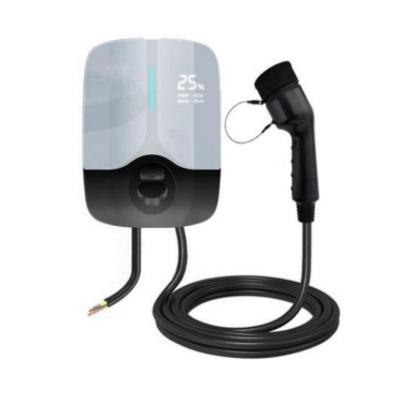 China AC Output Current 7KW 11KW 22KW 32A EV Wall Mounted With RFID Card RDC Commerical Wallbox for sale
