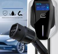China RDC Commercial Level 3 Type 2 J1772 7.4KW 11KW 22KW EV Charger for 4.3 Inches Screen for sale