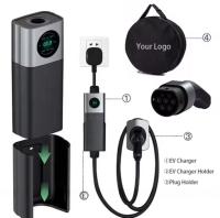 China CE FCC ROHS Certified RDC 16A 3.5KW 7KW TYPE1 Portable EV Charger for Home IP65 Grade for sale