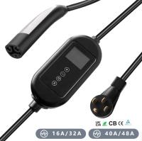 China RDC Hot Sales IP67 3.5KW 7KW Black Fast Portable EV Charger For Tesla EV Car Special Vehicle for sale