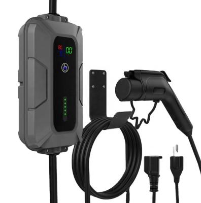 China Hot RDC AC/ DC Wholesale New Energy 7kW Portable EV Type 2 Electric Car Charger Station With Screen for sale