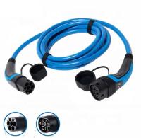 China RDC Portable EV Charging Double Gun Cable 32A Type 1 to Type 2  With Female-to-Male Plug for sale